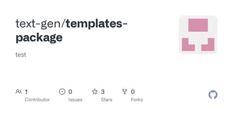 Github Text Gentemplates Package Test