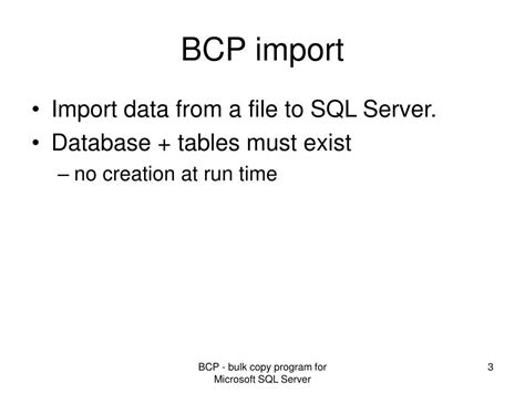 Ppt Bcp Bulk Copy Program Powerpoint Presentation Free Download