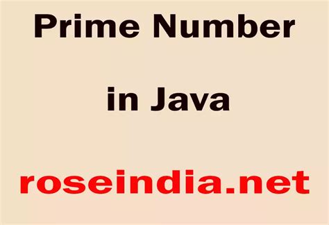 Prime Number In Java