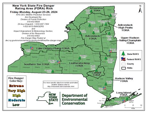Fire Danger Map Nysdec