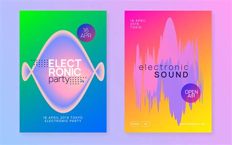 트랜스 페스트 전기 및 쇼 벡터 트렌디 테크노 플라이어 커버 셰이프에 대한 그래픽 배경 초대를 위한 인디 아트 보라색과 청록색 트랜스 페스트 Dj에 대한 스톡 벡터 아트 및