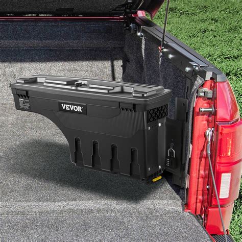 Vevor Truck Bed Storage Box Lockable Lid Waterproof Abs Wheel Well