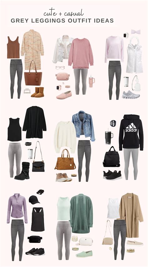 Cute And Casual Grey Leggings Outfit Ideas Outfits With Leggings