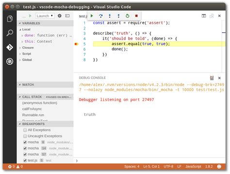 Debugging Node With Visual Studio Code Not Powershell