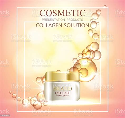 본질과 피부를 위한 크림 케어 3 차원 벡터 현실적인 그림입니다 화장품 제품의 디자인입니다 얼굴 관리의 프레젠테이션입니다 마케팅에 대한 스톡 벡터 아트 및 기타 이미지