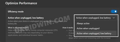 Enable Hidden Performance Mode Efficiency Mode In Edge Droidwin