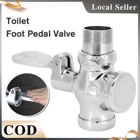 Foot Pedal Flushing Valve For Squat Toilet Heavy Duty Brass Commercial