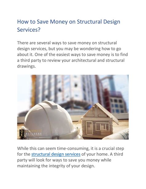 how to save money on structural design services pdf docdroid