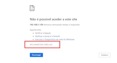 Resolvido Error Connection Timed Out No Google Chrome