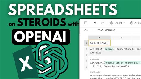 excel your spreadsheets with openai gpt3 and rows chatgpt 活用動画まとめ