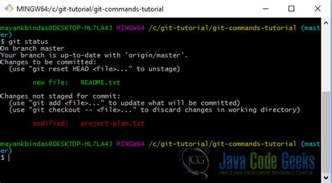 Git Commands Tutorial Java Code Geeks