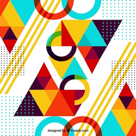 Free Vector Abstract Background With Geometric Shapes