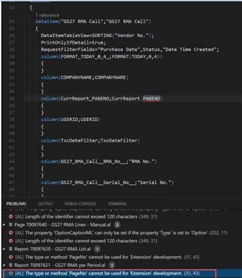 txt2al curreport pageno property · issue 432 · microsoft al · github