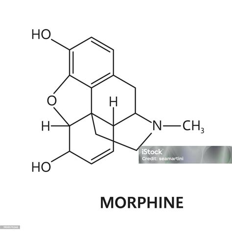 Morphine Drug Molecule Formula Chemical Structure Stock Illustration Download Image Now