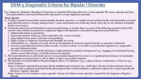 Bipolar Disorder Dsm 5 Criteria Mylp