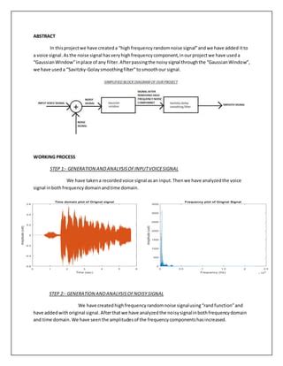 REMOVAL OF ADDED NOISE FROM A VOICE SIGNAL PDF