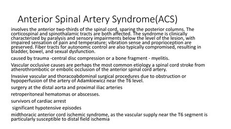Paraplegia And Spinal Cord Syndromes Pptx