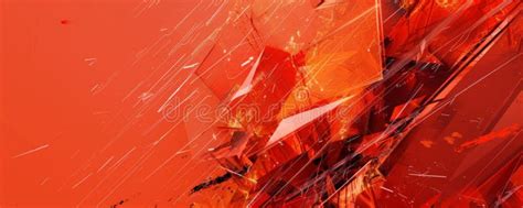 Bold Scarlet Abstract Backdrop With Sharp Angular Shapes And Lines Creating A Dynamic And