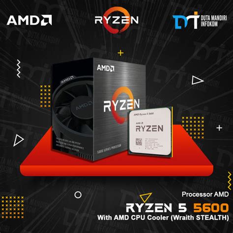 Promo Processor Amd Ryzen 5 5600 Am4 With Amd Wraight Stealth Cooler 5600 Box Cicil 0 3x