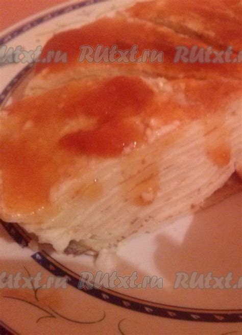 Блинный торт со взбитыми сливками и джемом 12 фото в рецепте