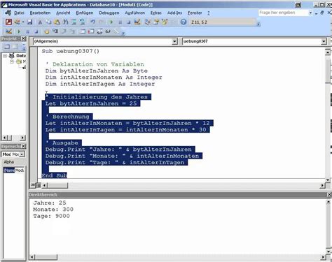 Prg03ue06 Übung Zur Programmierung Variablen Typumwandlung Youtube
