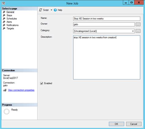 Start And Stop Extended Events Sessions Using Sql Server Agent Jobs