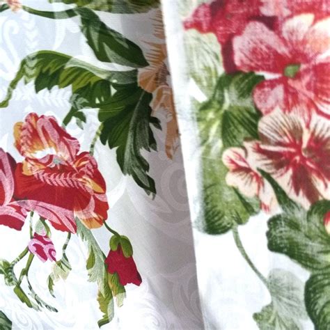 Classic Victorian Floral Damask Poly Cotton Print Fabric 58 By The