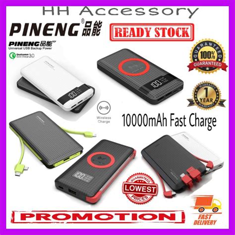 Originalpineng Powerbank Mah Fast Charge Wireless Powerbank Micro Typec Pn