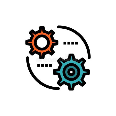 Control Setting Gear Setting Flat Color Icon Vector Icon Banner