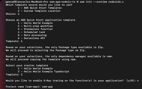 Nodejs Aws Sam Nodejs Runtime With Typescript Template Error Stack