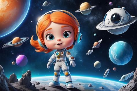 Premium Photo Exploring The Cosmos Silly Space Cadet Sarah