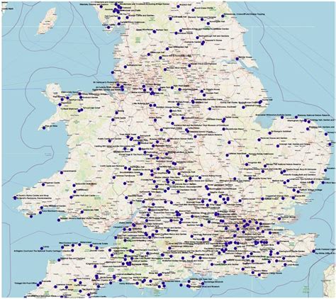 Map Of National Trust Properties In Uk Salon Slips Uk
