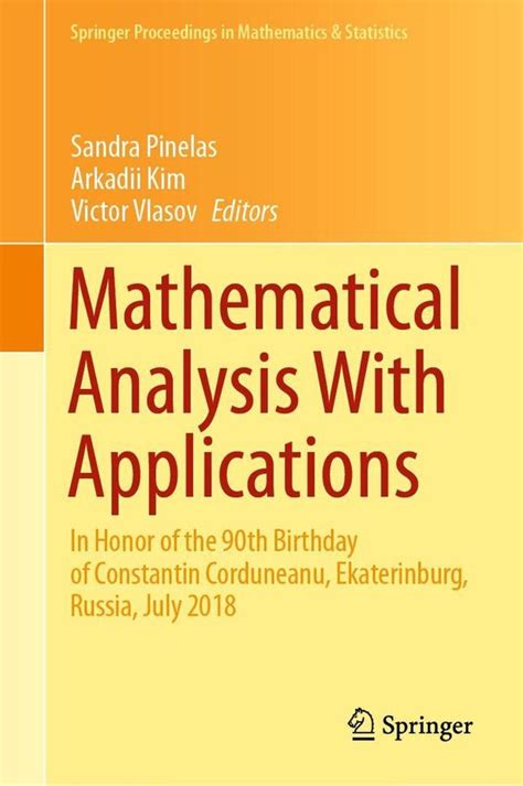 Mathematical Analysis With Applications Ebook 9783030421762 Boeken