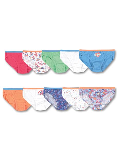 Hanes Girls Cotton Bikinis 10 Pack