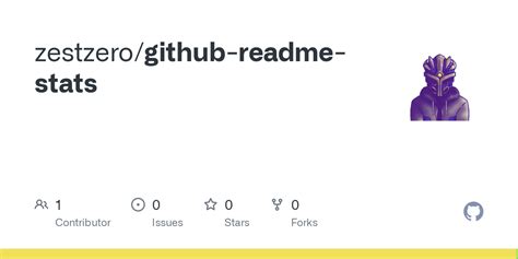 Github Zestzerogithub Readme Stats