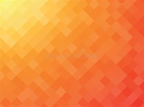 Orange Mosaic Background Stock Illustration Illustration Of Pattern