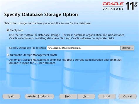 oracle base oracle database 11g release 1 11 1 installation on