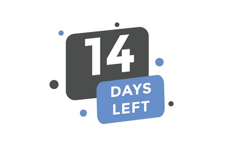14 Days Left Countdown Template 14 Day Countdown Left Banner Label