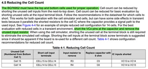 BQ The Connection Demand Of BQ When Connecting Fewer Batteries Power Management