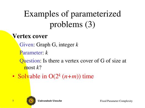 Ppt Fixed Parameter Complexity Powerpoint Presentation Free Download