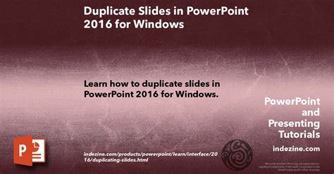 Duplicate Slides In Powerpoint 2016 For Windows