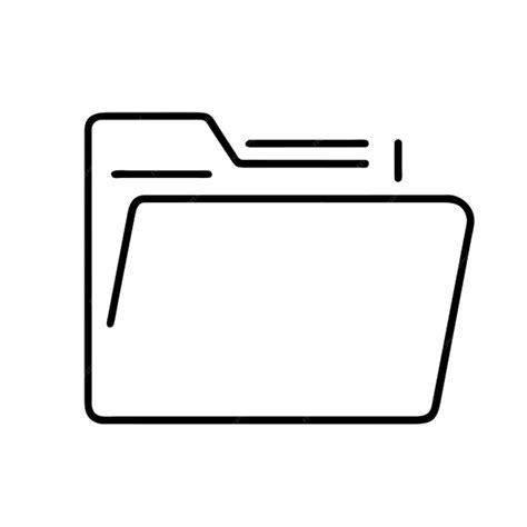 Folder Icon Outline Gradient Premium Ai Generated Vector