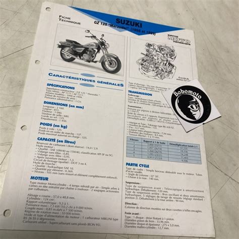 Fiche Technique Suzuki Marauder 125 Bsbf