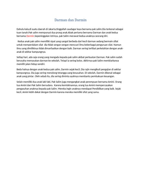 Darman Dan Darmin Pdf