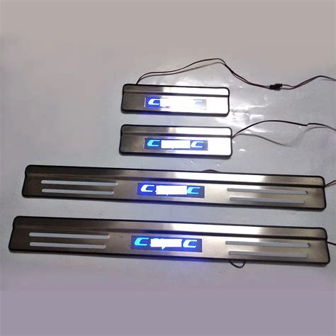 자동차 스타일링 적합 2012 2013 2014 2015 혼다 시빅 Led 도어 씰 스커프 페달 도어 스텝 라이트 웰컴 페달크로뮴 스타일링 Aliexpress
