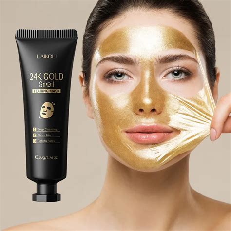 Laikou 24k Gold Sakura Peeling Face Masks Anti Wrinkle Whitening