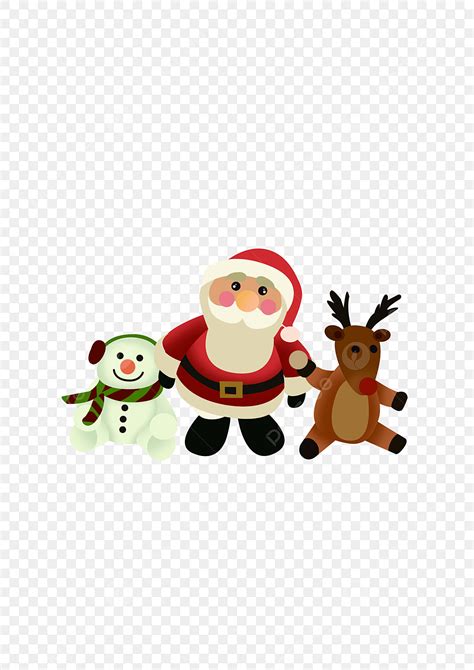 크리스마스 일러스트 그림 요소 크리스마스 산타 클로스 눈사람 Png 일러스트 및 Psd 이미지 무료 다운로드 Pngtree