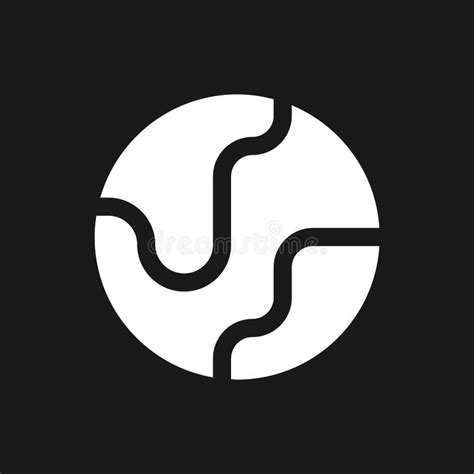 Earth Planet Dark Mode Glyph Ui Icon Stock Vector Illustration Of
