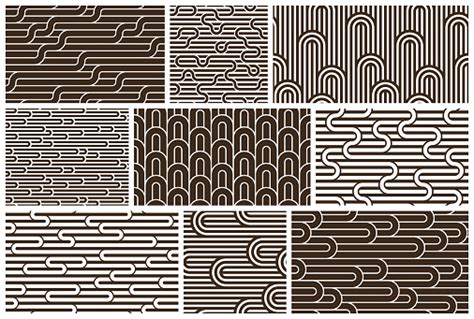 트위스트 라인 기하학적 추상 배경 세트 스트라이프 그물 광학 미로 웹 네트워크와 줄 지어 원활한 벡터 패턴 0명에 대한 스톡 벡터 아트 및 기타 이미지 Istock