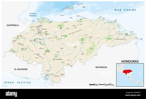 Mapa De La Bahía De Honduras Fotos Und Bildmaterial In Hoher